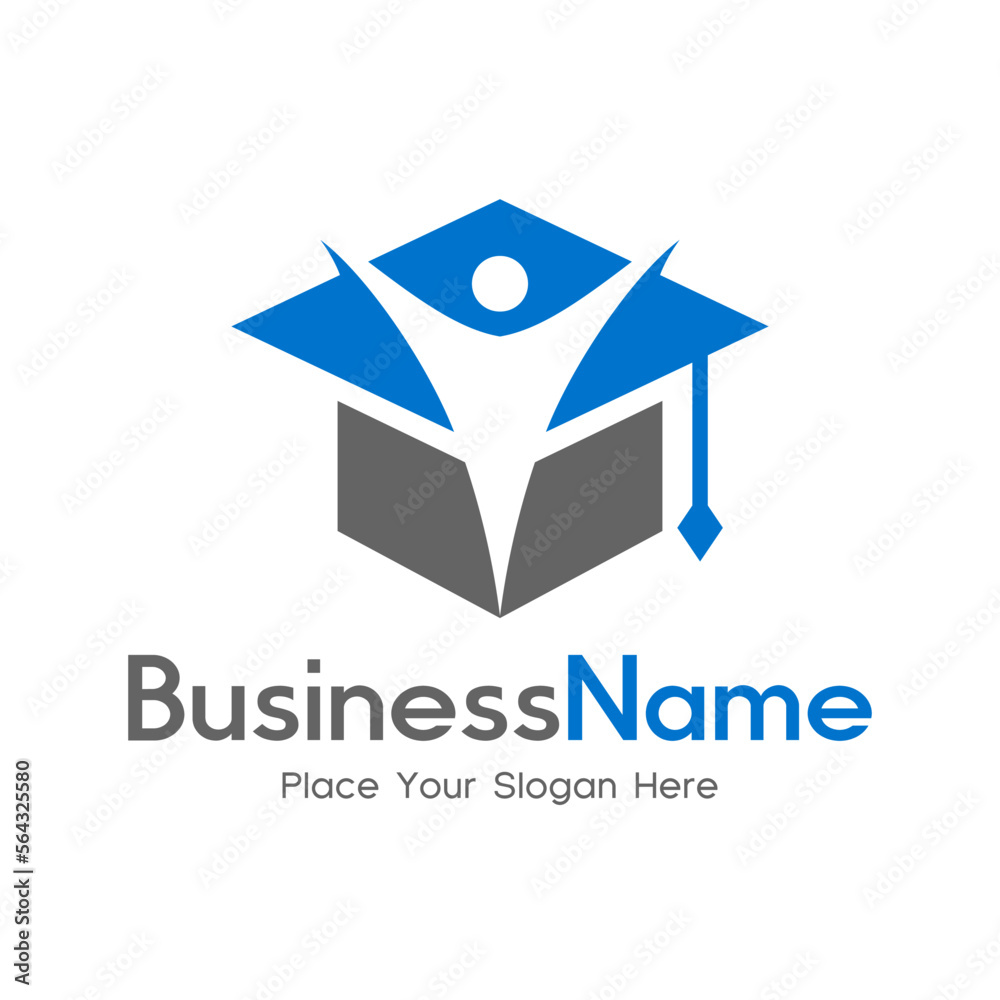 Education Logo Template. graduation vector logo with students hat. This ...