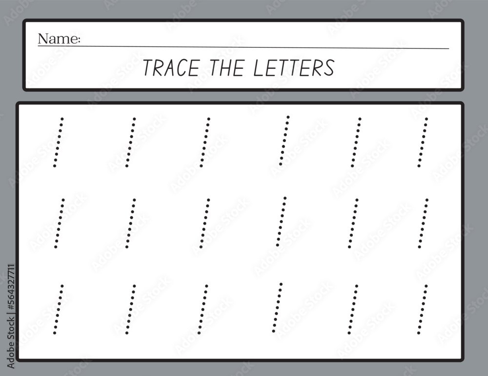 Alphabet letters tracing worksheet. Tracing practice worksheet ...