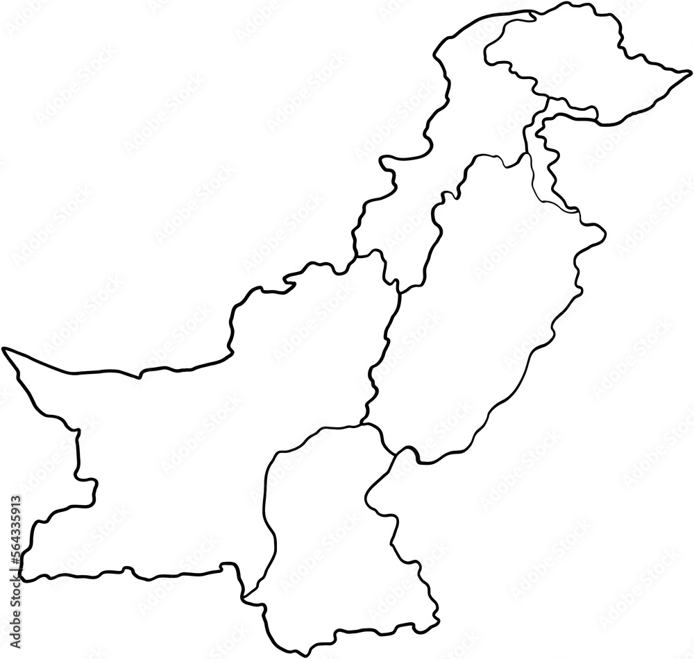 doodle freehand drawing of pakistan map. Stock Illustration | Adobe Stock