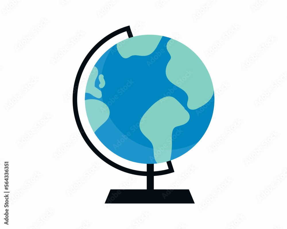 earth model on stand, globe map of continent and ocean for education ...