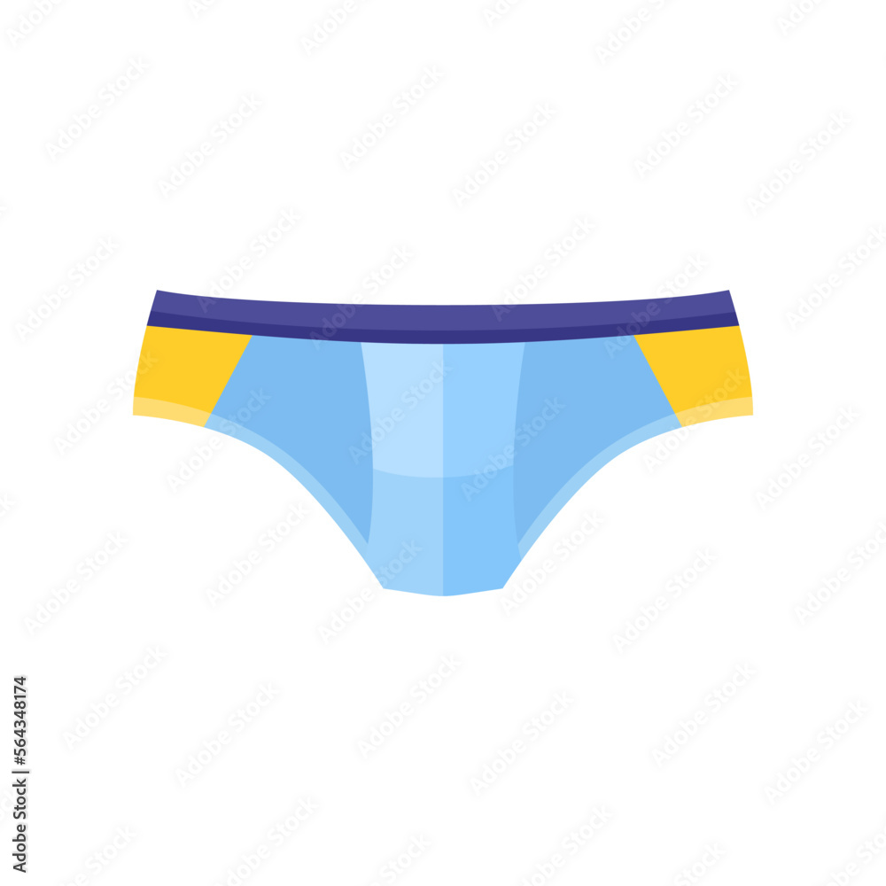 Colorful swim briefs vector illustration. Cartoon drawing of male ...