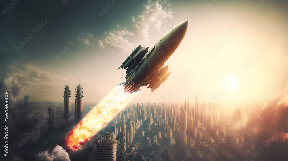 Work of military air defense system radar to protect city from aircraft ...