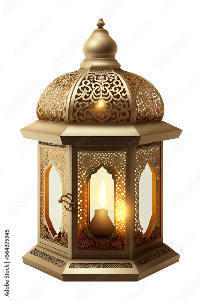 Ramadan islamic lantern (fanous) isolated. Arabic decoration lamp on ...