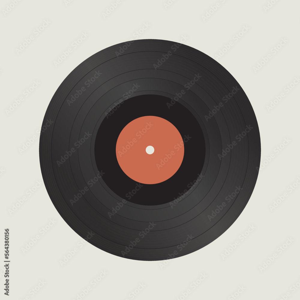 vinyl record retro art. vinyl record for art print, home decor, vintage ...