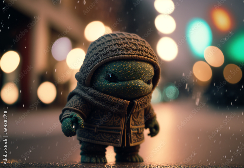 photography of an anthropomorphic chibi Turtle,digital art,illustration ...