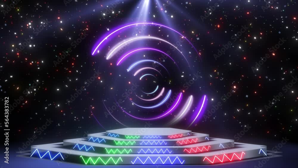 Spot Light Animation With Stage And Neon Effects., Stage And Light ...
