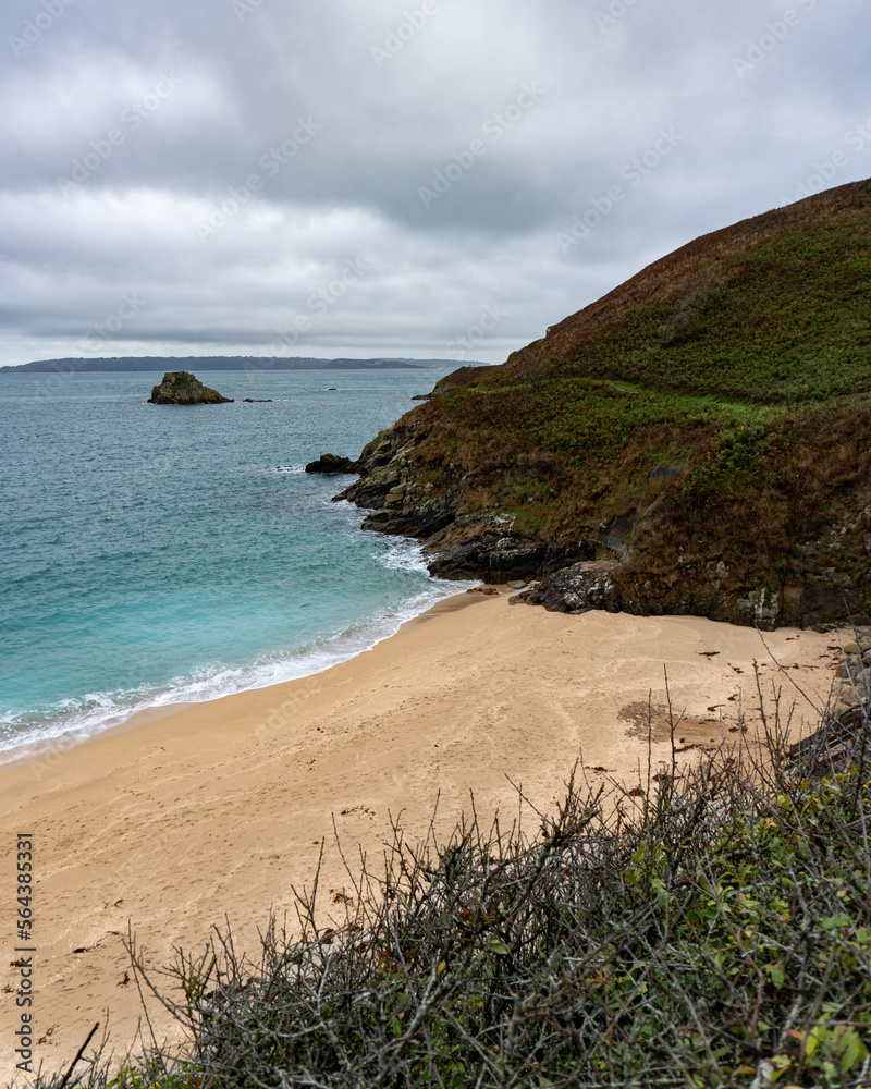 Herm Island, Channel Island in Bailiwick of Guernsey. Car free island ...