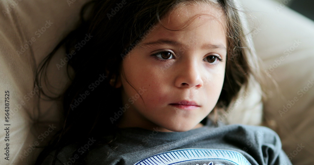 Hypnotized little girl by media entertainment portrait female child ...