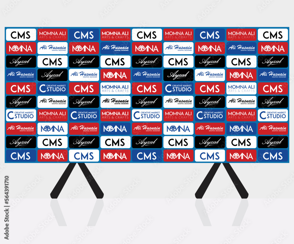 Advertising Media Wall, Back Drop Board, Media Wall, Sponsor Wall, Logo ...