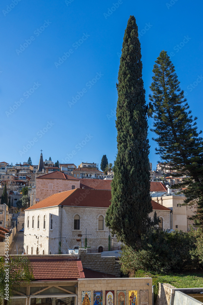 Nazareth, Israel - December 2022: Basilica of the Annunciation. This ...