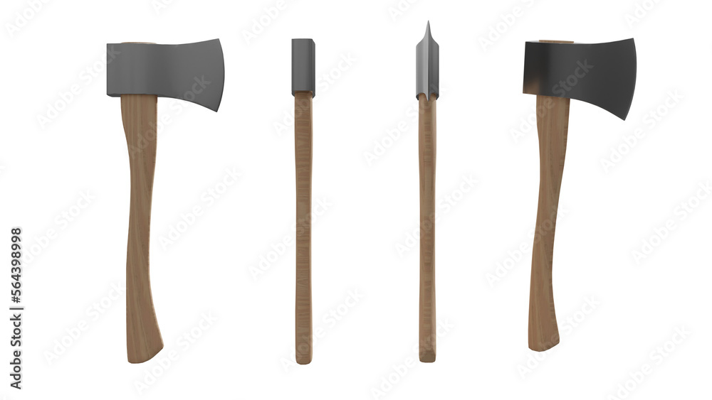 axe isolated on white, 3d rendering of axe, png transparent background ...
