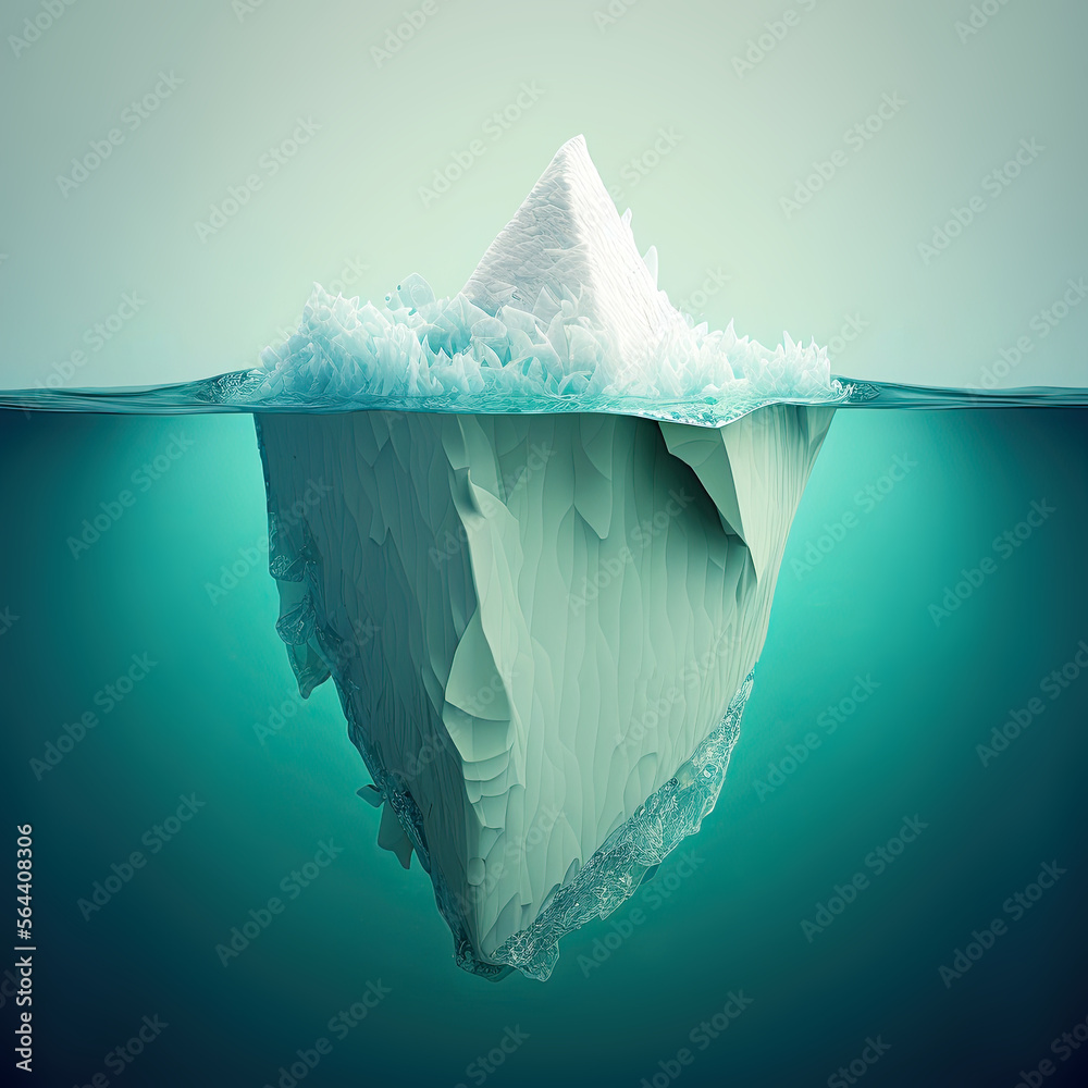 Tip of the iceberg. Business concept. generative ai. Iceberg. Success ...