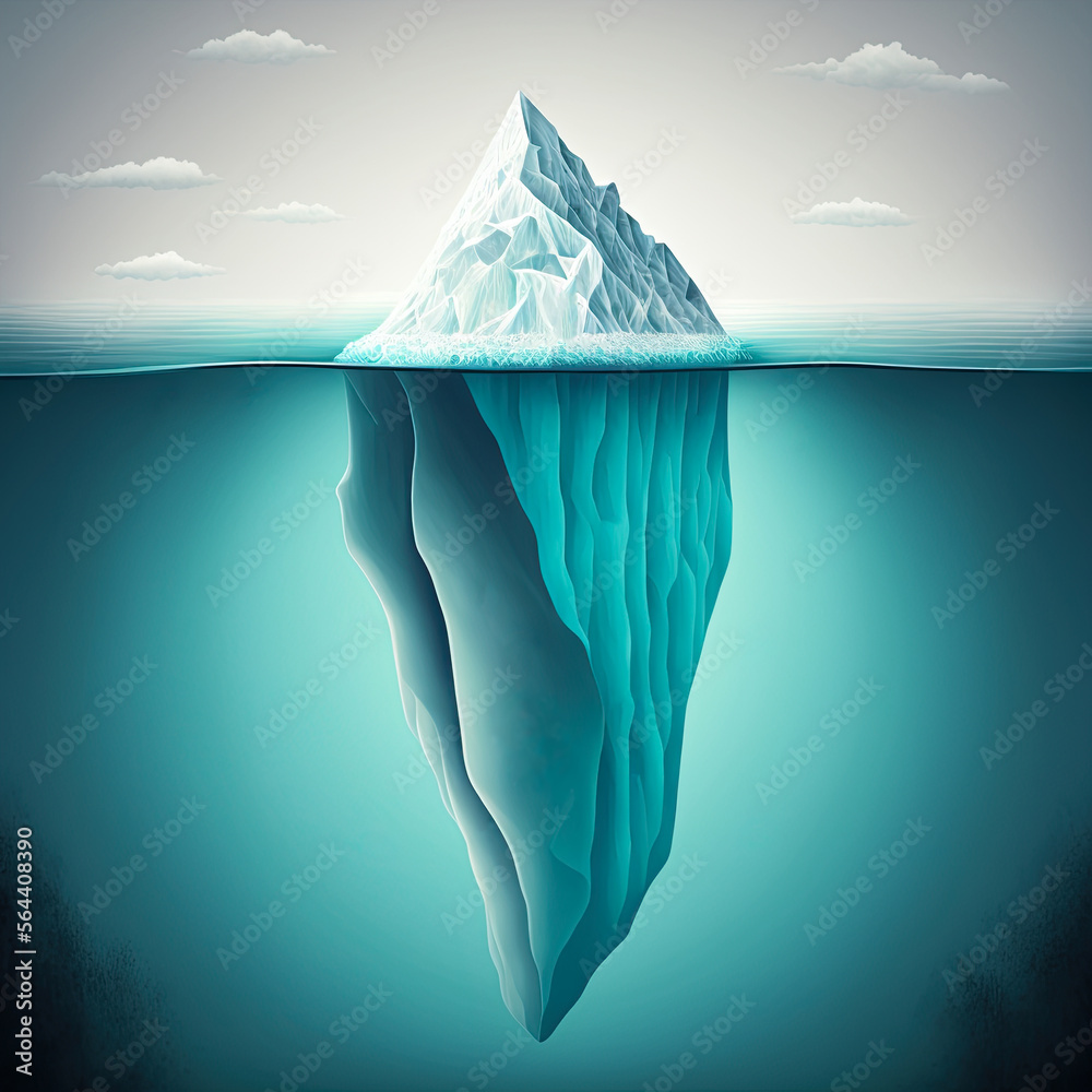 Tip of the iceberg. Business concept. generative ai. Iceberg. Success ...