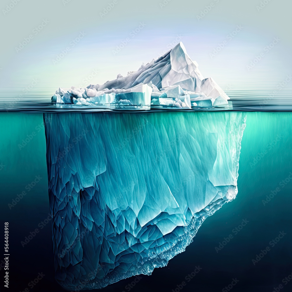 Tip of the iceberg. Business concept. generative ai. Iceberg. Success ...