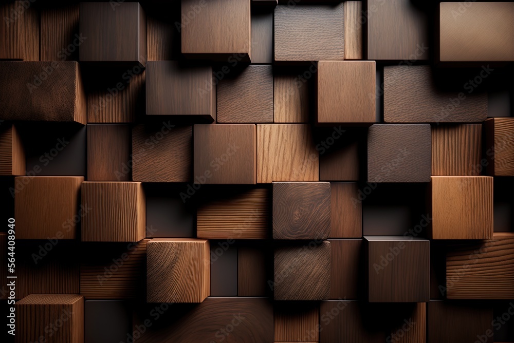 Tiles on a timber or wood wall as a backdrop. Tiled wallpaper depicting ...