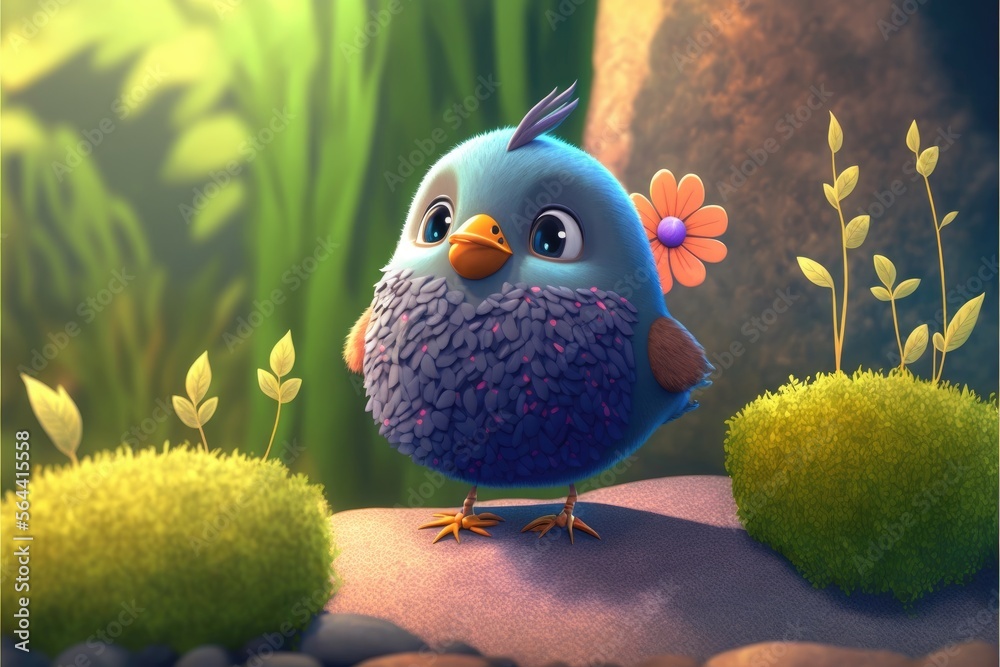Cute Cartoon Baby Birds