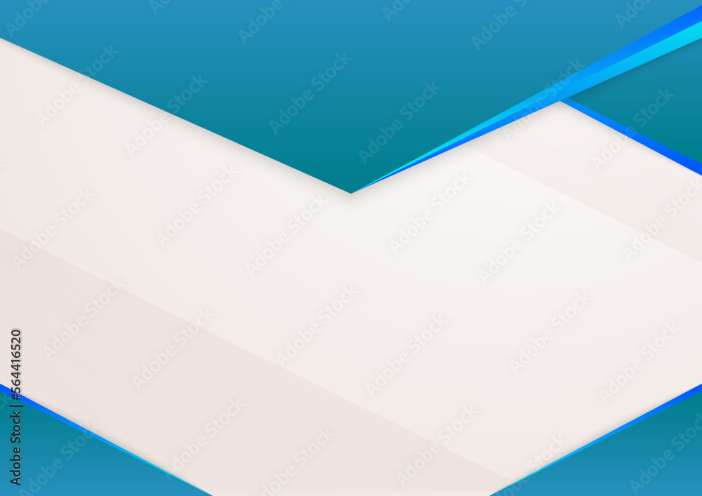 Modern abstract blue border frame element on white background with ...