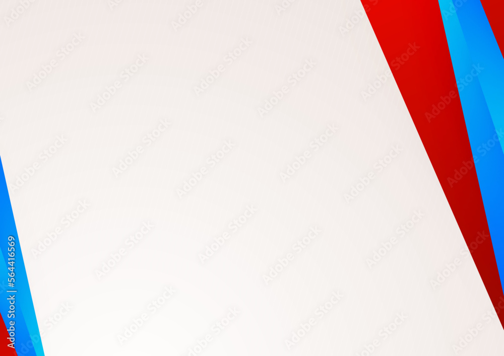 Modern abstract blue and red border frame element on white background ...