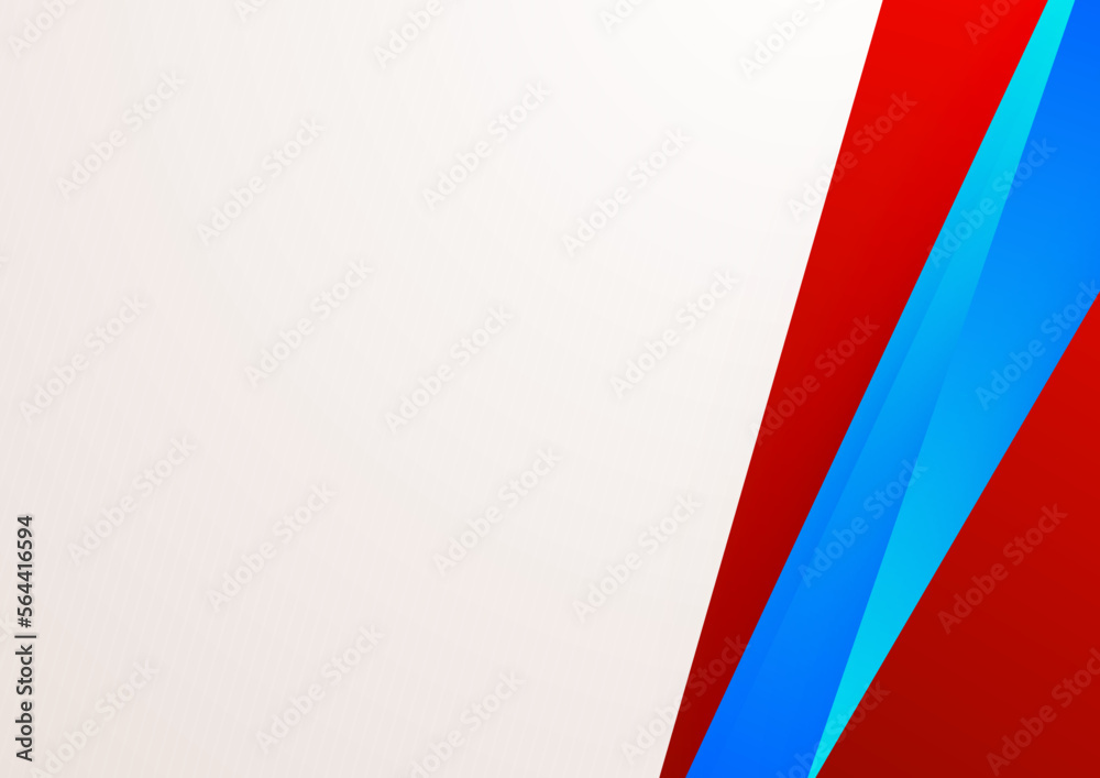 Modern abstract blue and red border frame element on white background ...