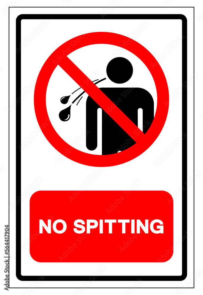 Vetor de No Spitting Symbol Sign, Vector Illustration, Isolate On White ...