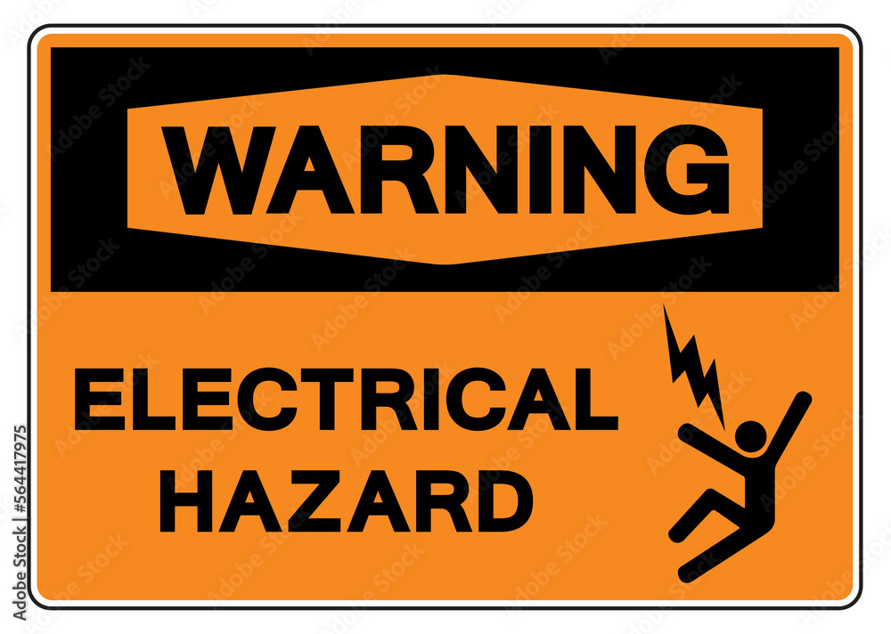 Warning Electrical Hazard Symbol Sign,Vector Illustration, Isolate On ...