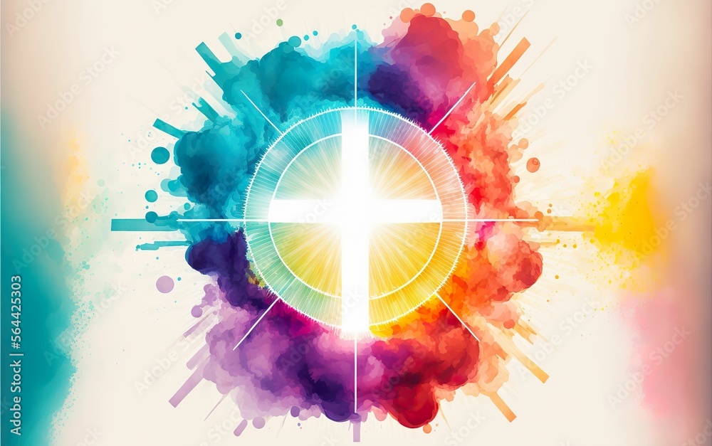 Spiritual illustration jesus cross christianity background art crucifix ...