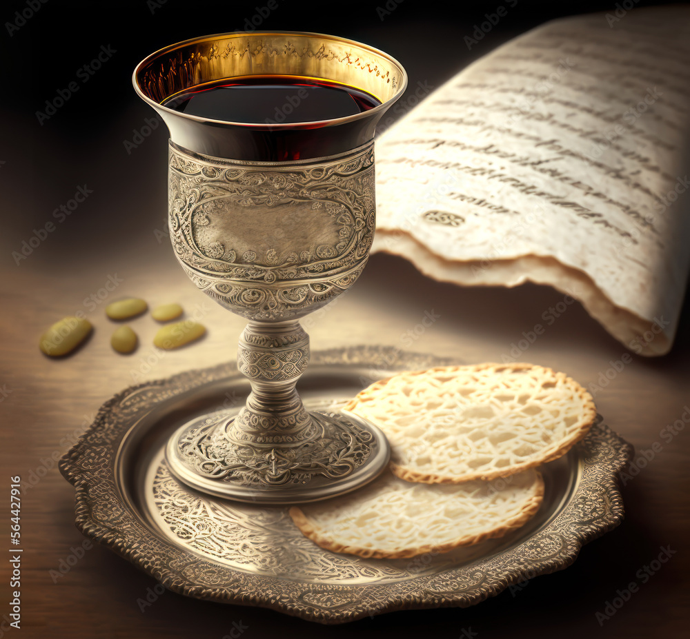 The Christian Holy Communion consists of unleavened bread, chalice wine ...
