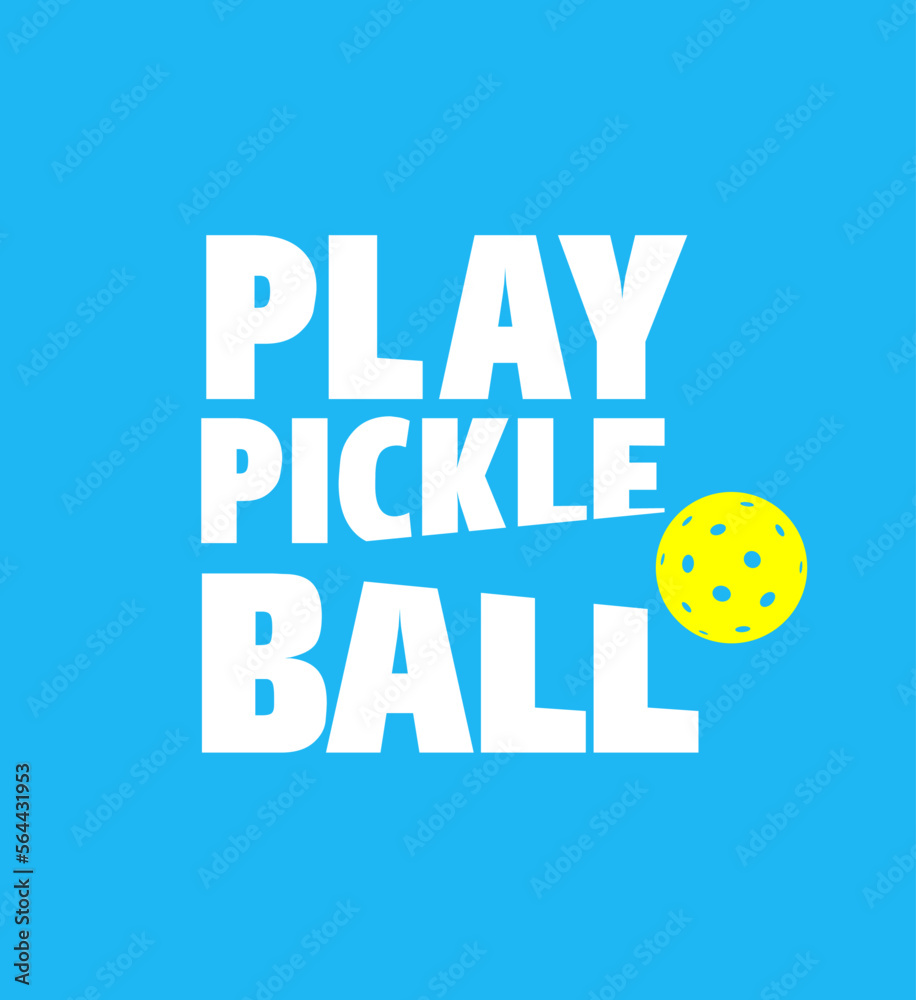 Modern editable vector file of pickleball word poster slogan with ...