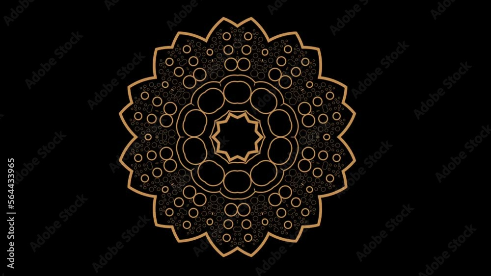 Mandala art background motion animation 4k. Luxury mandala art spinning ...