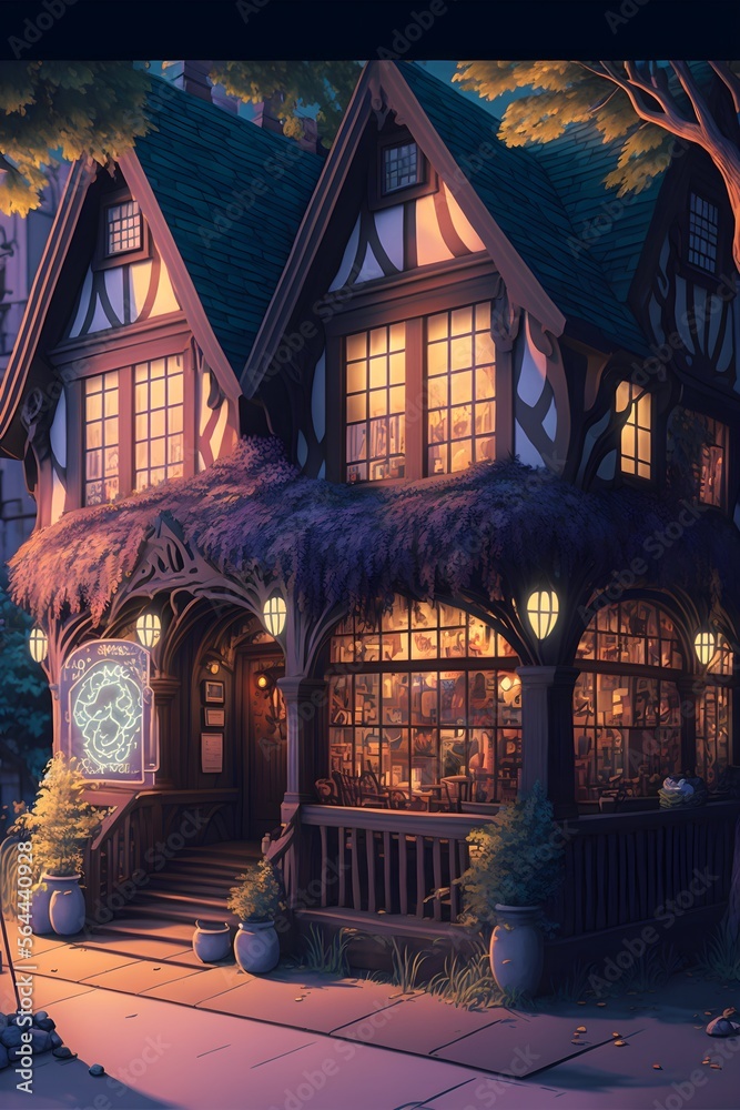 environment fantasy inn bed and breakfast shop front store front nice ...