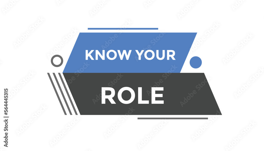 Know your role button web banner templates. Vector Illustration Stock ...