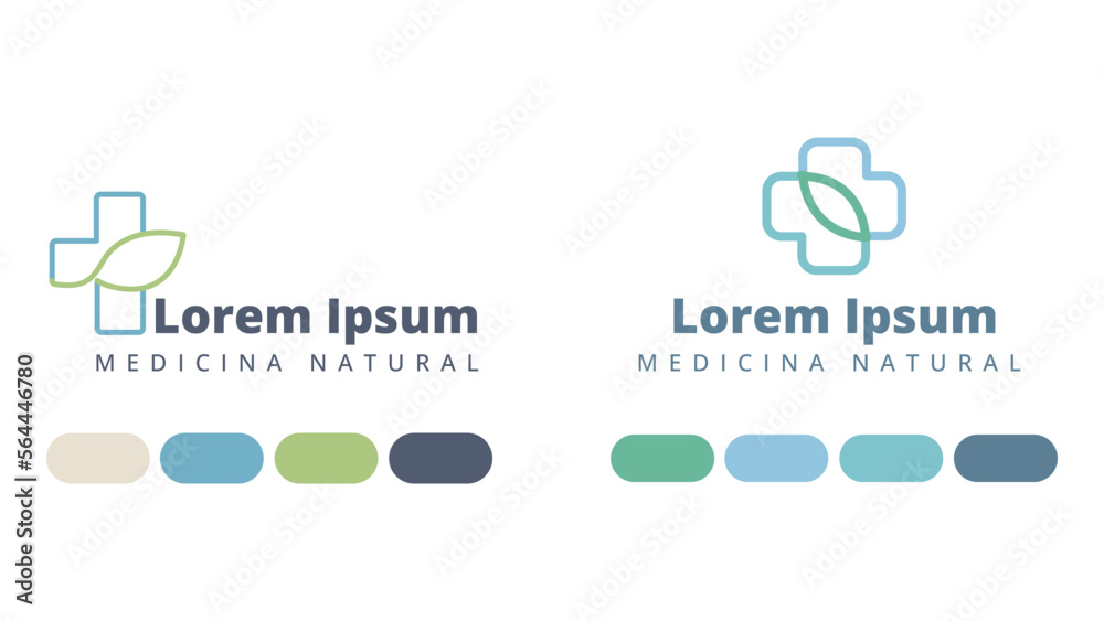 Logos con temática de medicina natural. Logotipo de medicina. Diseño de ...