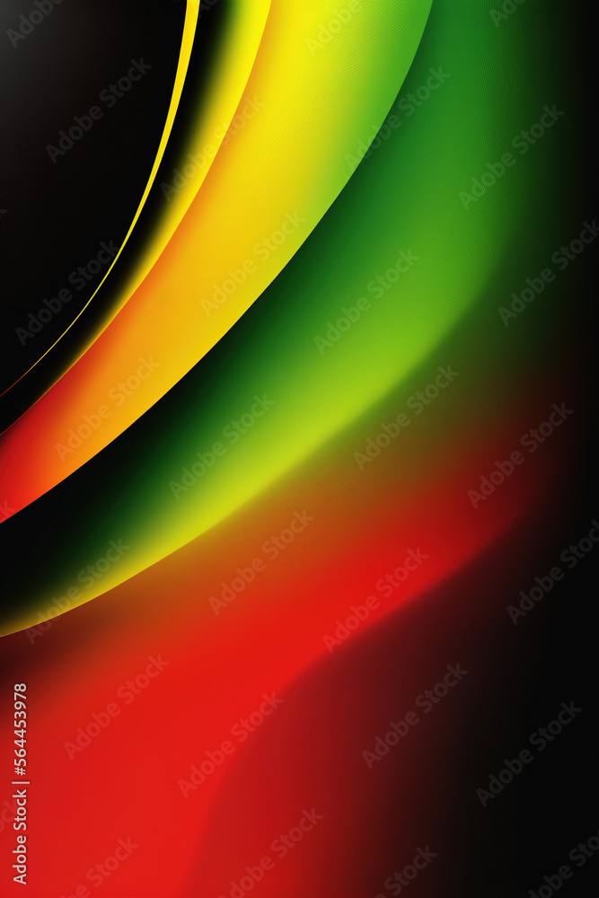 Abstract of red green yellow black colors for black history month ...