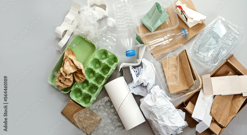 Garbage separation concept. Waste segregation, waste sorting, waste ...