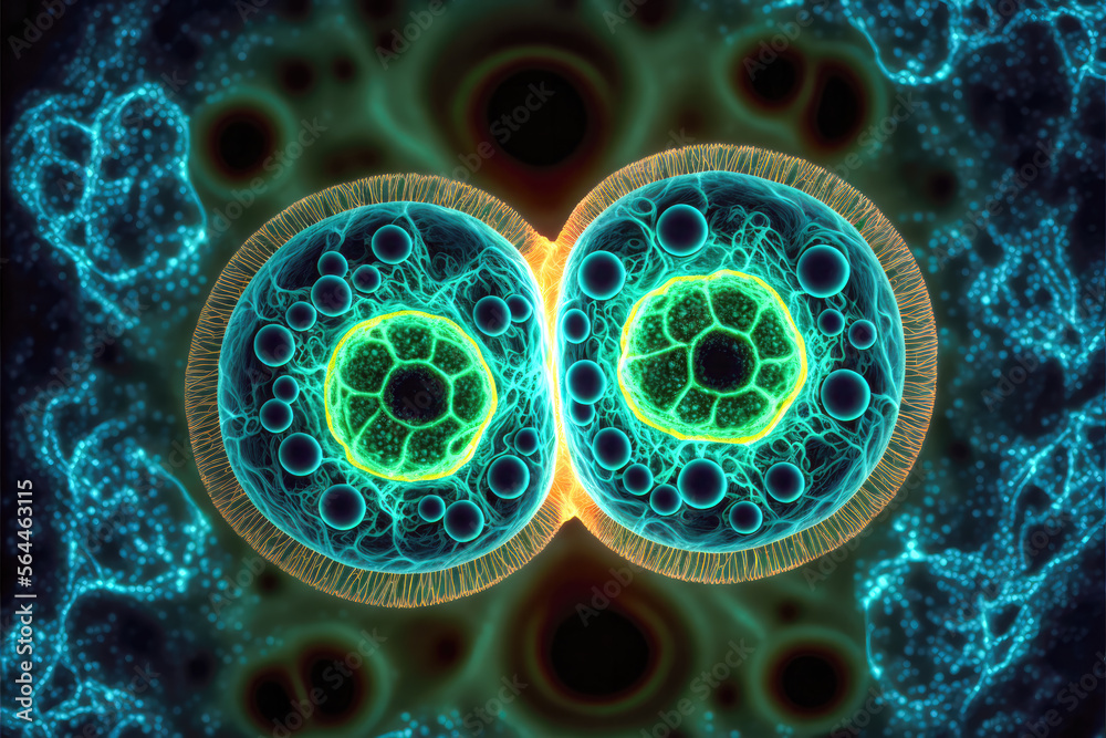 Cell Division Under Microscope Abstract Background, In Vitro Concept ...