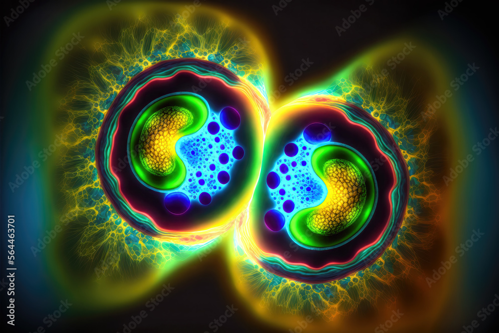 Cell Division Under Microscope Abstract Background, In Vitro Concept ...