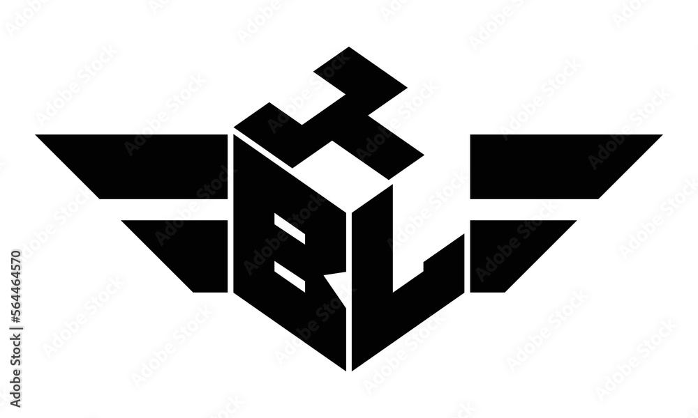 YBL three letter gaming logo in polygon cube shape logo design vector ...