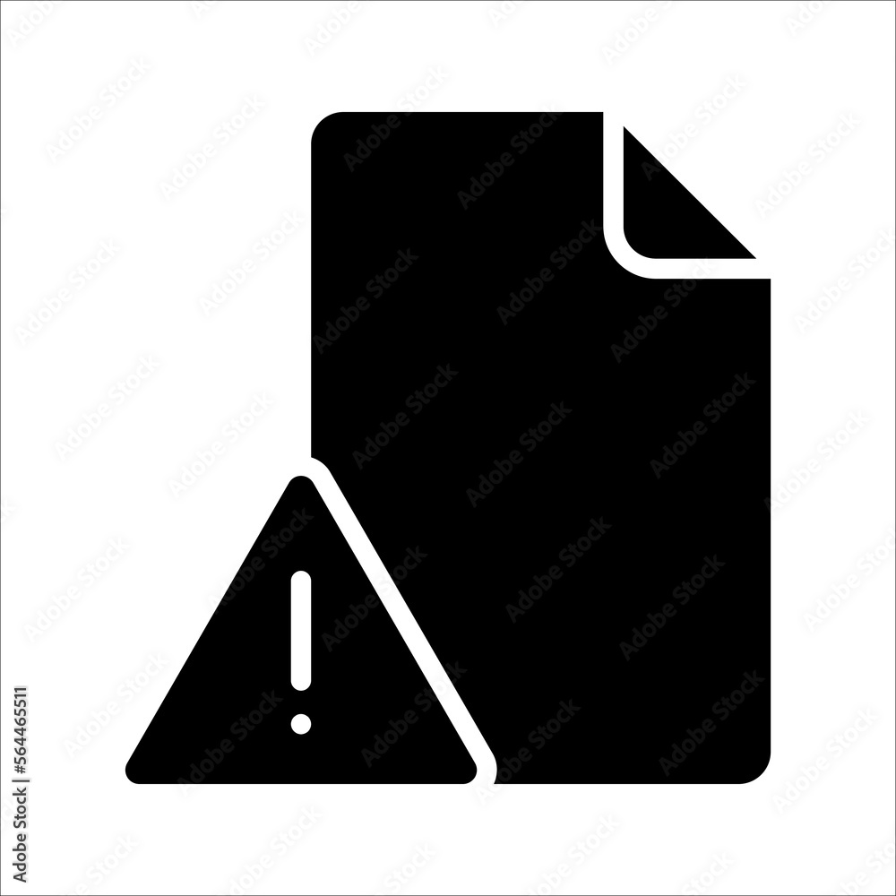 File error icon. Access failure. Data destruction and corruption ...