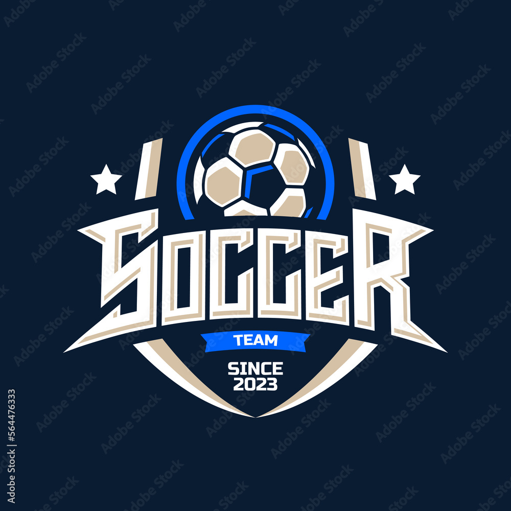 Soccer logo or football club sign badge. Football logo with shield ...