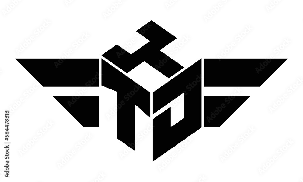 YTD three letter gaming logo in polygon cube shape logo design vector ...