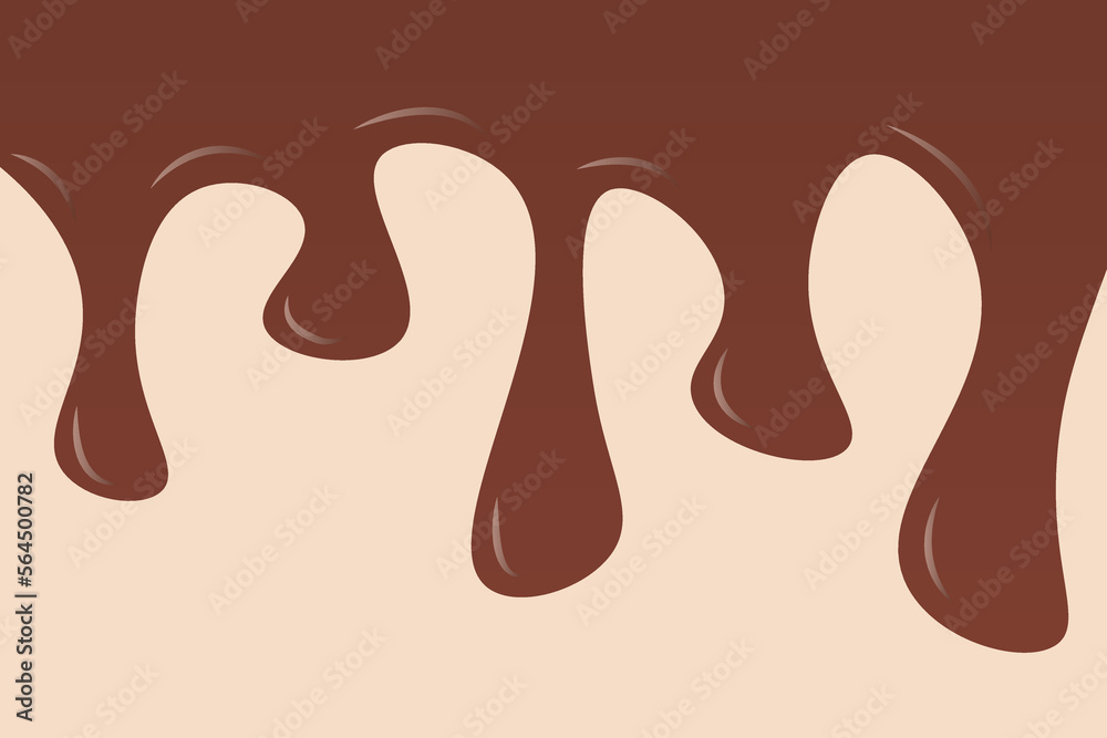 Chocolate dripping background Stock Vector | Adobe Stock
