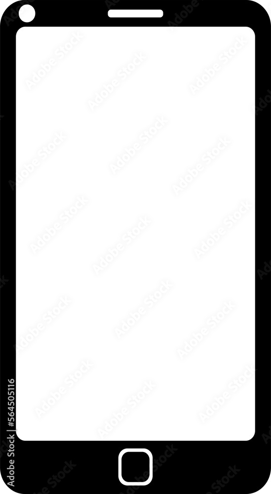 Smartphone icon, phone icon symbol with wide screen transparent Stock ...