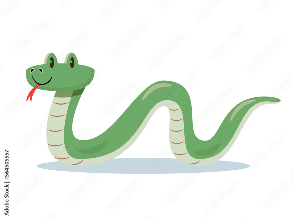 snake cartoon character vector illustration Stock Vector | Adobe Stock