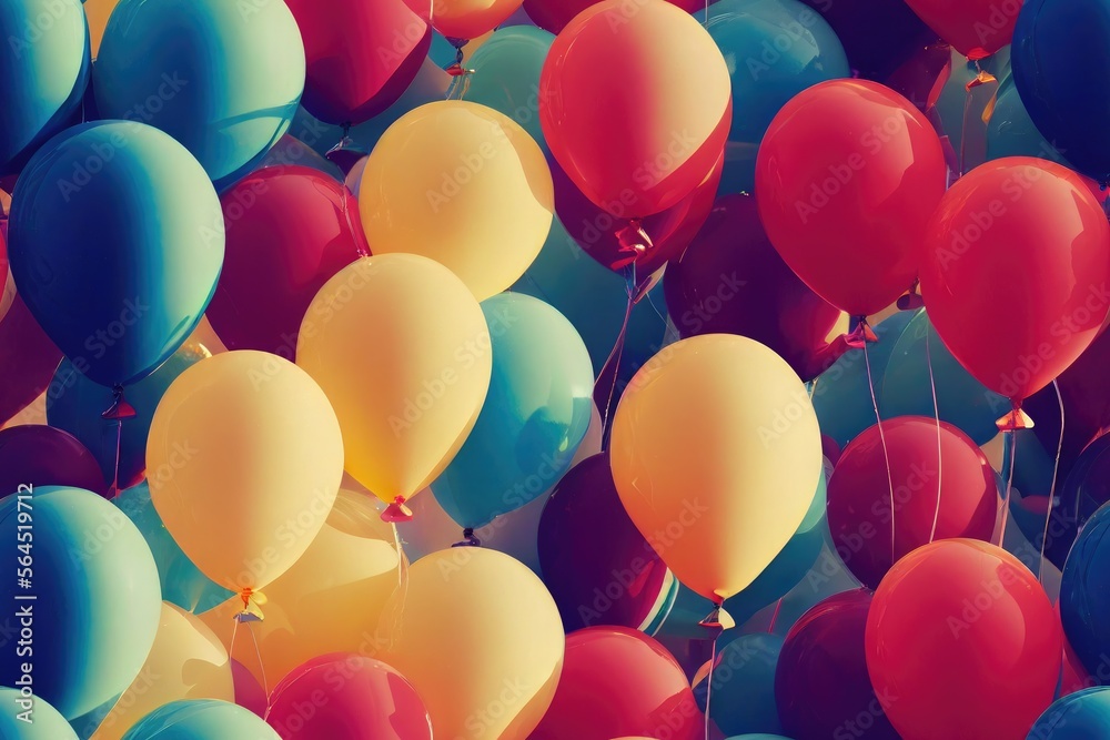 Colorful Multi-Colored Balloons Seamless Texture Pattern Tiled ...