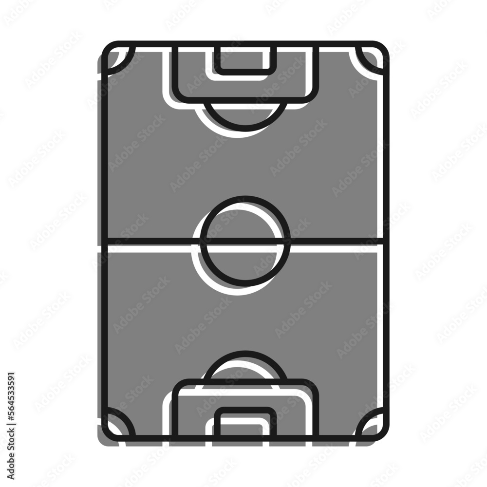 Linear filled with gray color icon. Soccer Field Markings Lines ...