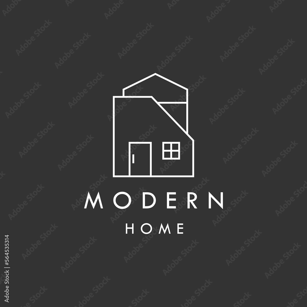 Simple logo architecture with modern home symbol vector illustration ...