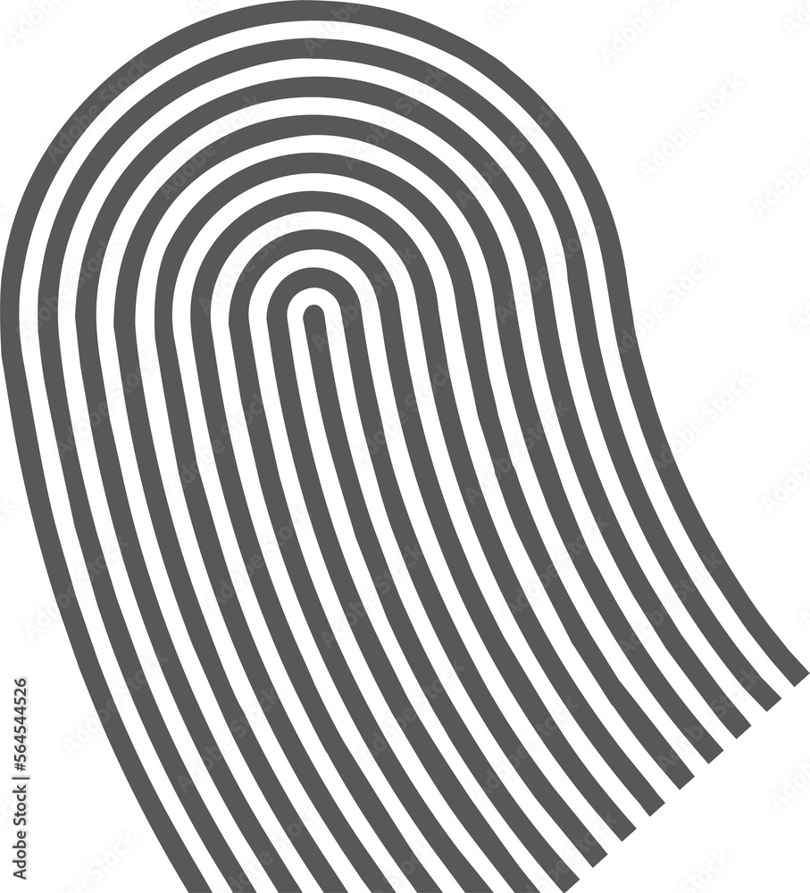 Symbol fingerprint pattern isolated on white background. fingerprint ...