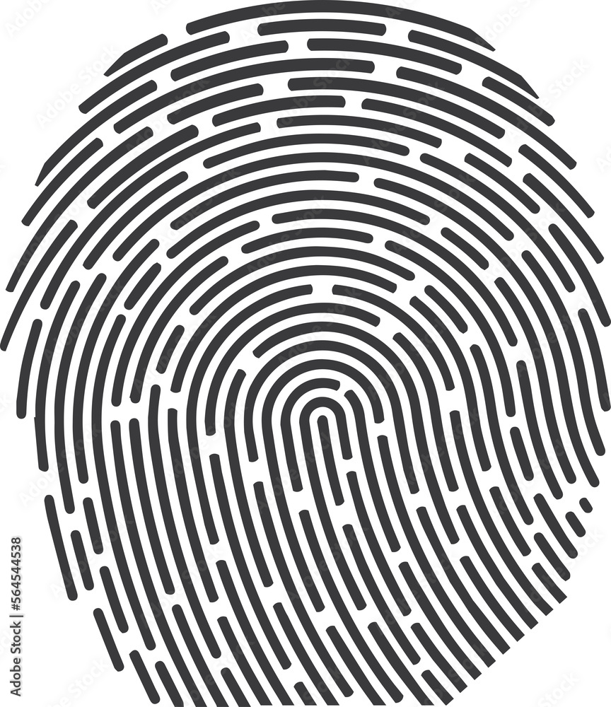 Symbol fingerprint pattern isolated on white background. fingerprint ...