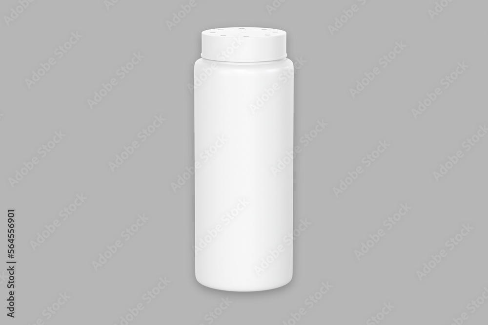 Empty blank White Baby powder bottle mockup isolated on a background ...
