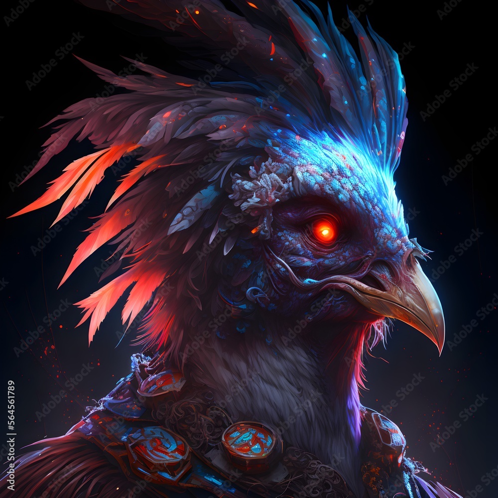 The Rooster of death dark fantasy Horror Horror fantasy hyperdetailed ...